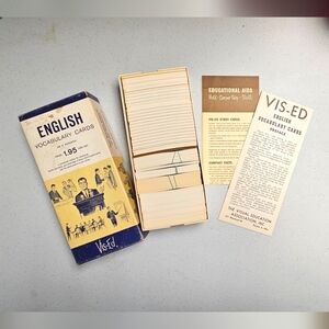 VIs Ed | Games | Vintage Vised English Vocabulary Cards | Poshmark